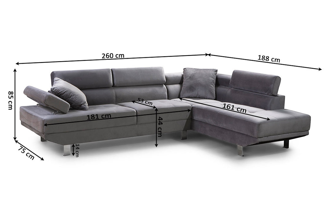Sofa Chaise Longue Rinconera Daniela 260cm – All Mobel